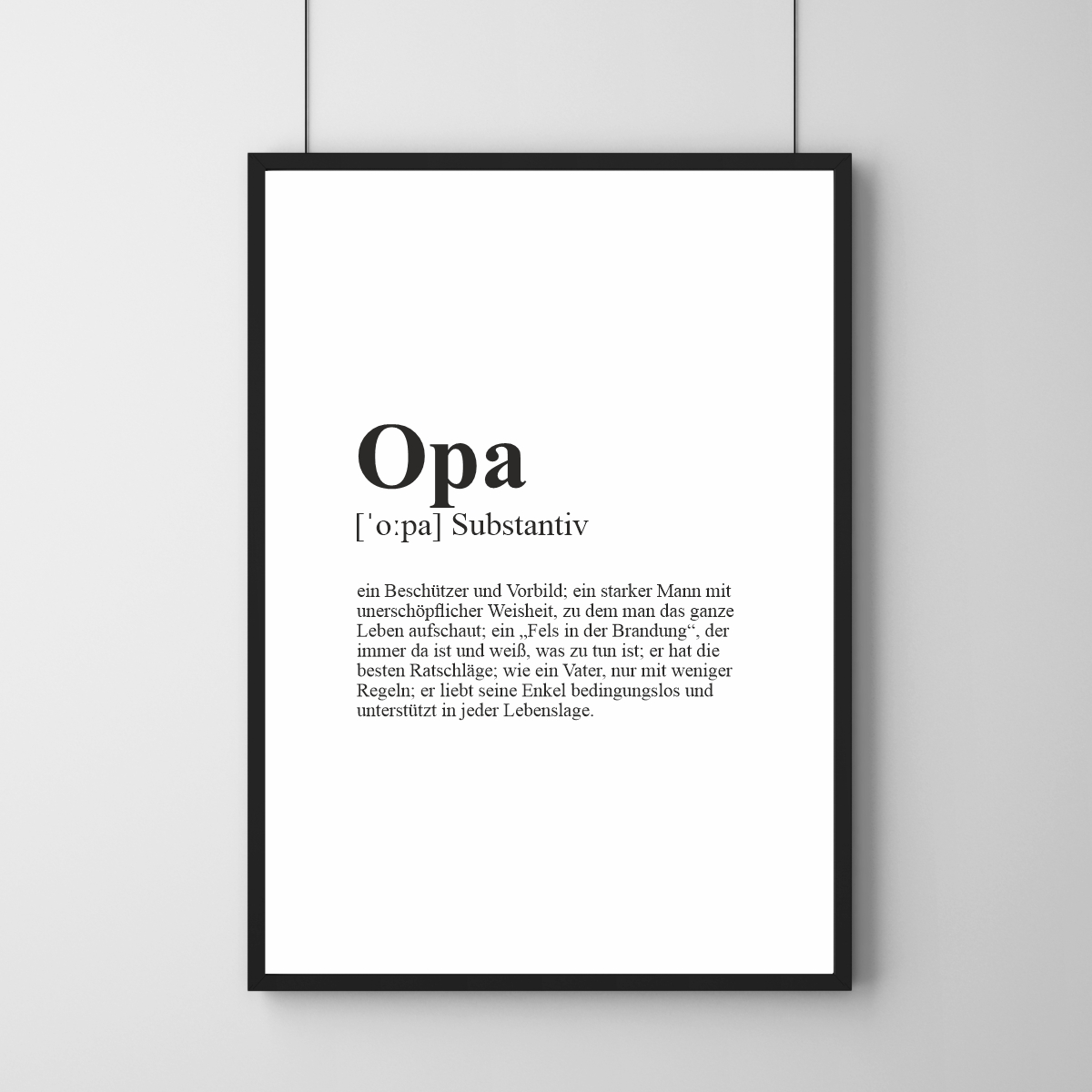 Poster - Definition Opa | Watt'n Kram